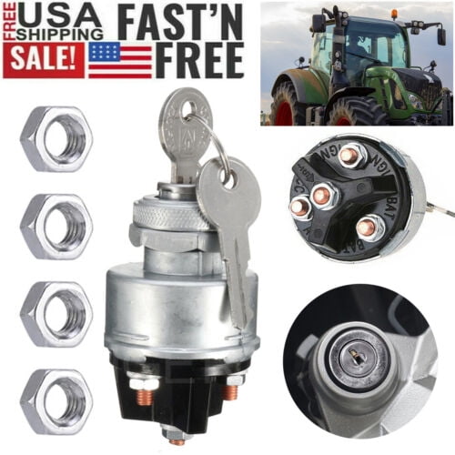 Universal Ignition Key Starter Switch With 2 Keys For Car Truck Tractor ...