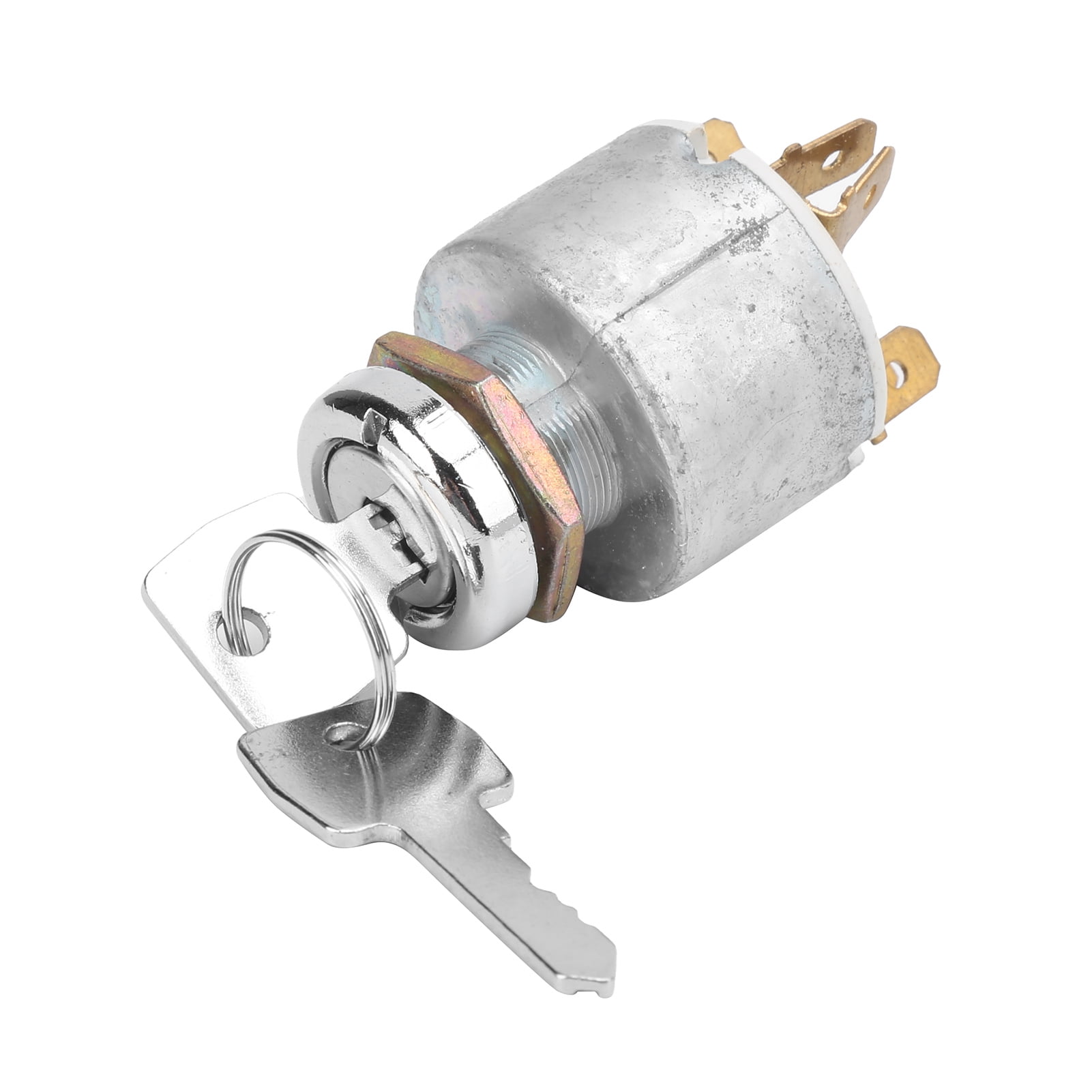 Universal Ignition Switch Lock Cylinder with Keys Aluminum Alloy ...