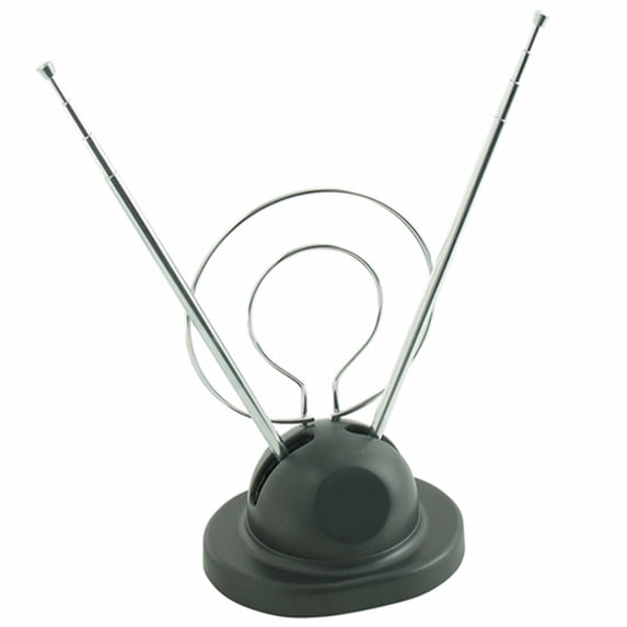 Universal Indoor Rabbit Ear TV Antenna for HDTV Ready VHF UHF Dual ...