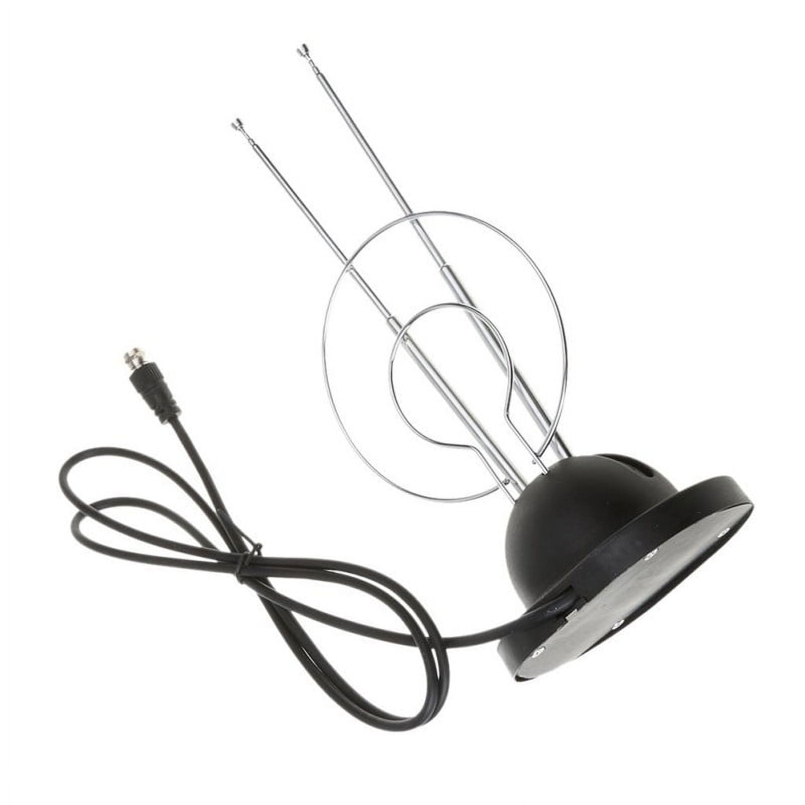 Universal Indoor Rabbit Ear TV Antenna for HDTV VHF UHF Dual Loop ...