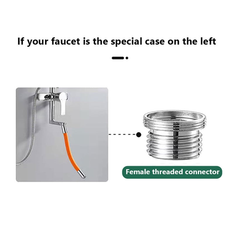 Universal Interface Kitchen Faucet Extender Hose 360掳 Rotating Bending ...