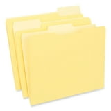 Universal Interior File Folders, 1/3-Cut Tabs, Letter Size, Yellow, 100 ...