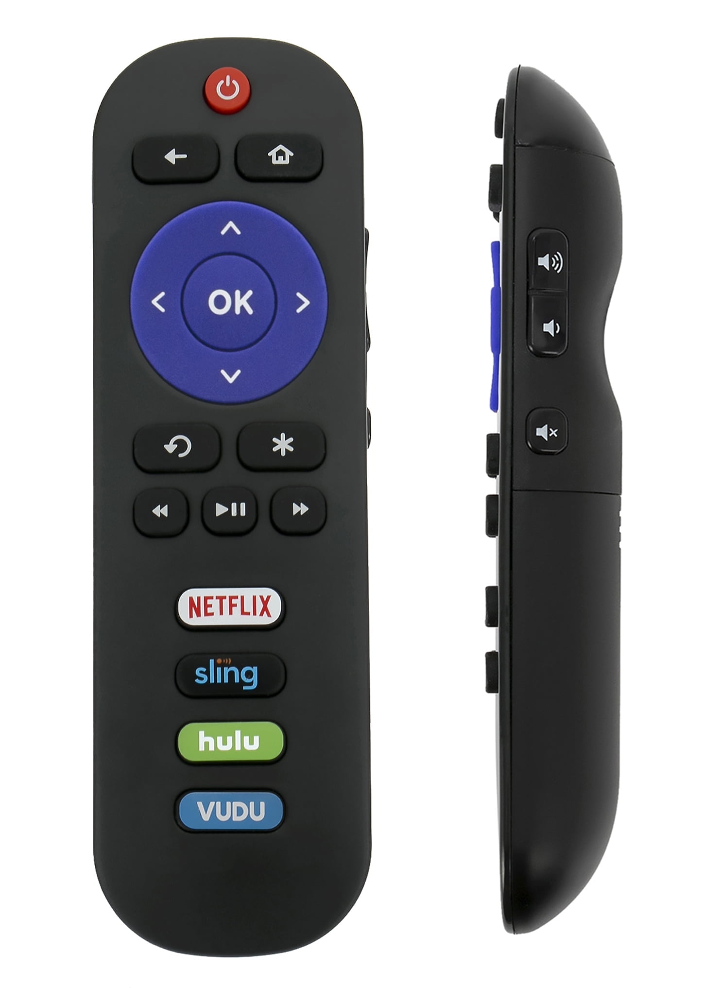 Universal JVC Roku TVs Remote Control with Netflix Sling Hulu Vudu Keys ...
