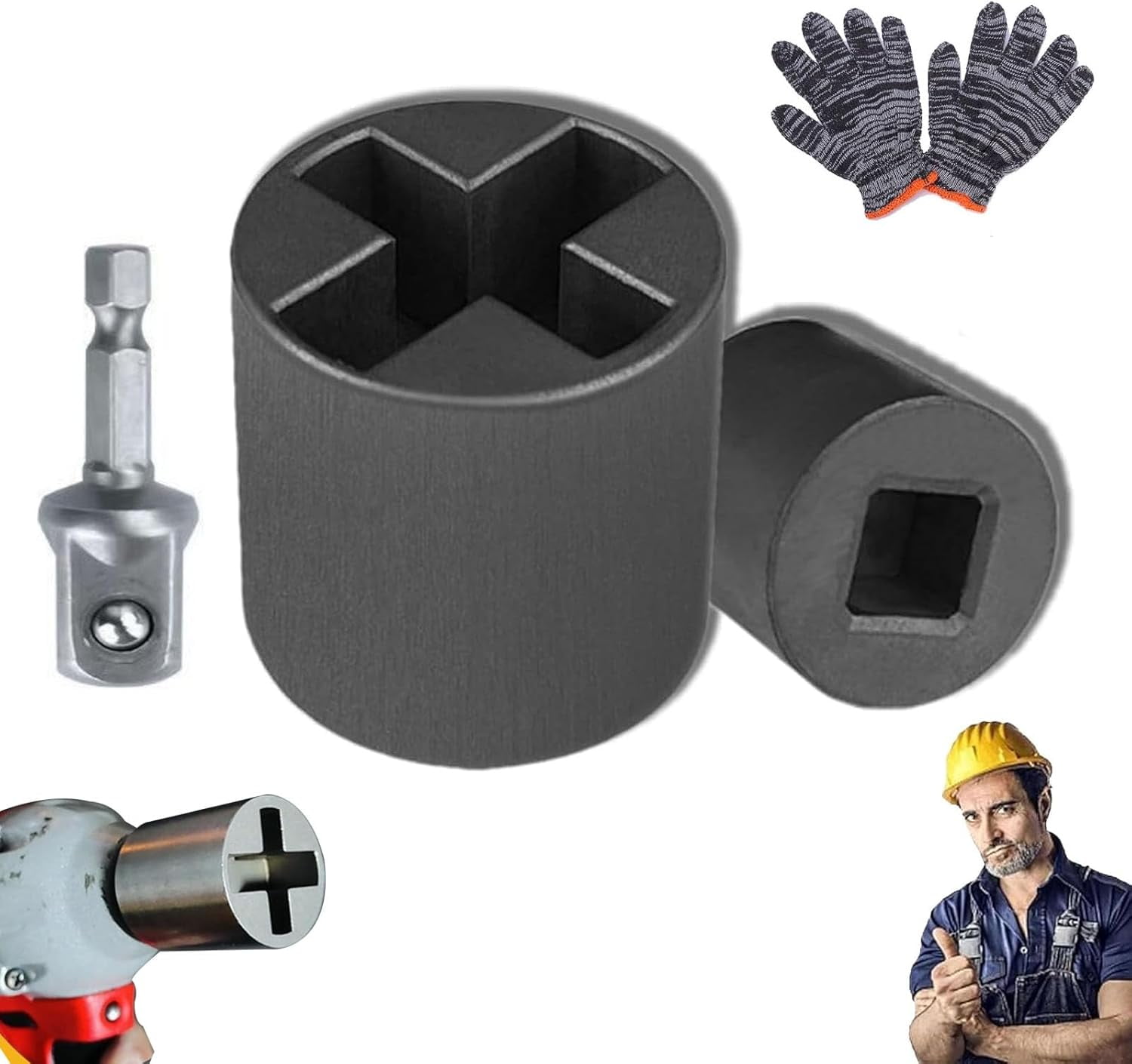 Universal Jack Socket Adapter For Hand Drill, Scissor Jack Drill ...