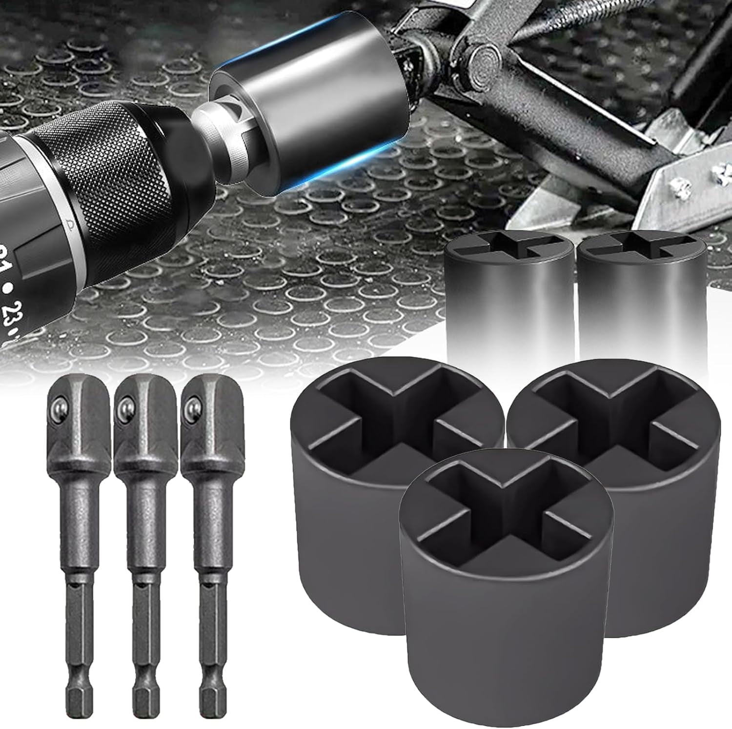 Universal Jack Socket Adapter for Hand Drill, Trailer Jack Drill ...