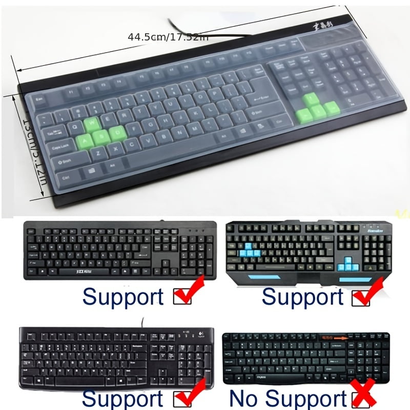 Universal Keyboard Silicone Protector Film Skin Cover Desktop PC ...