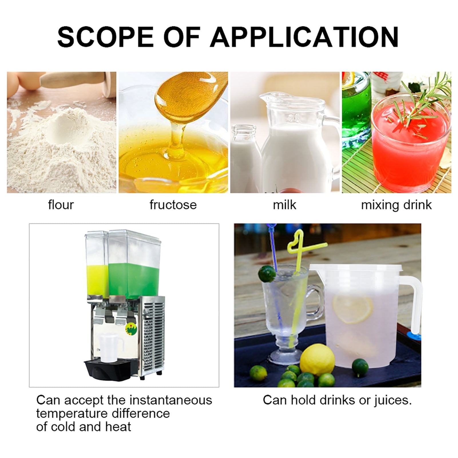 Universal Kitchen Measuring Cup, Clear Plastic Measuring Cups with Lid ...