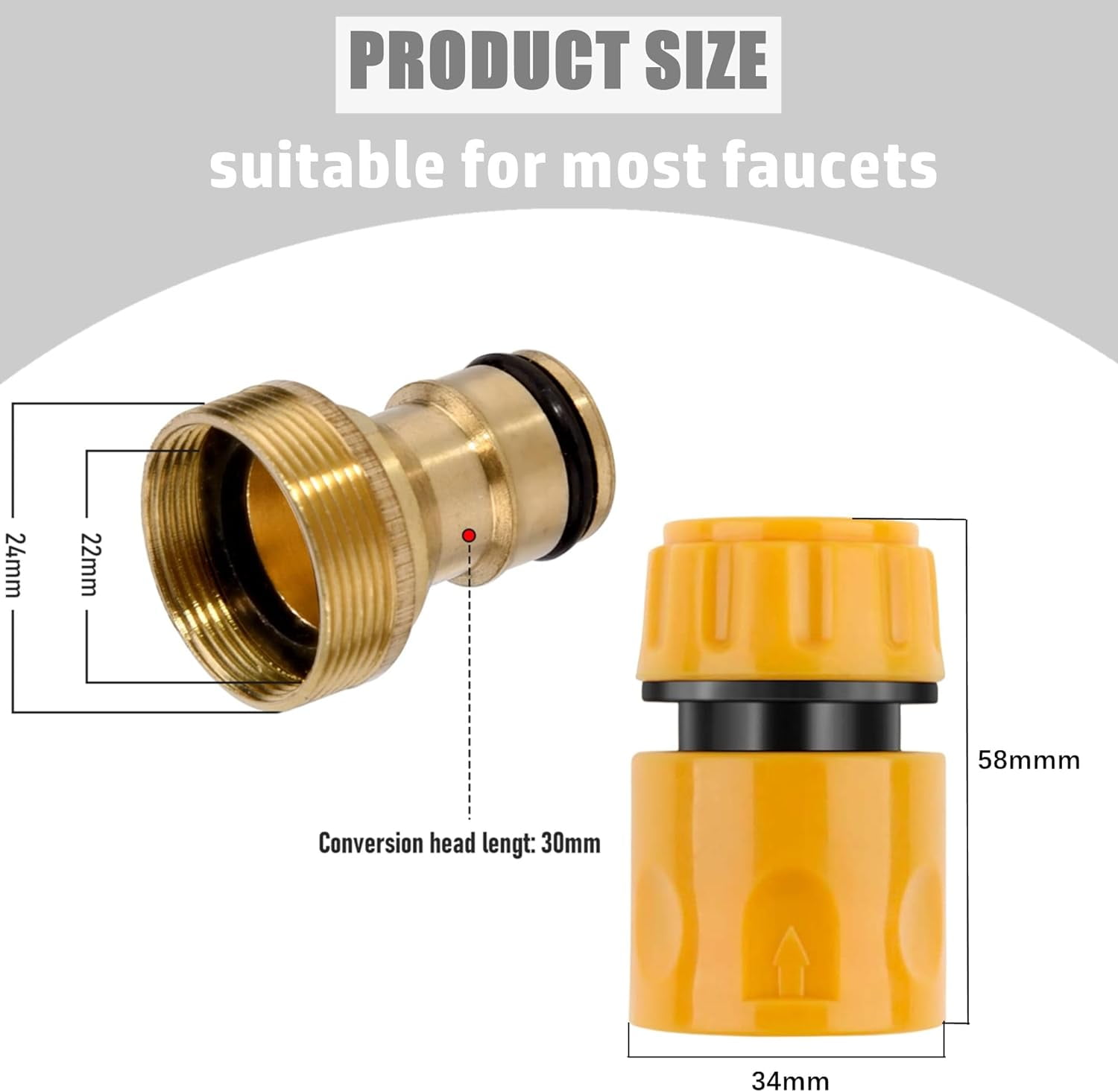 Universal Kitchen Mixer Tap Hose Connector - Quick Connector - Walmart.com