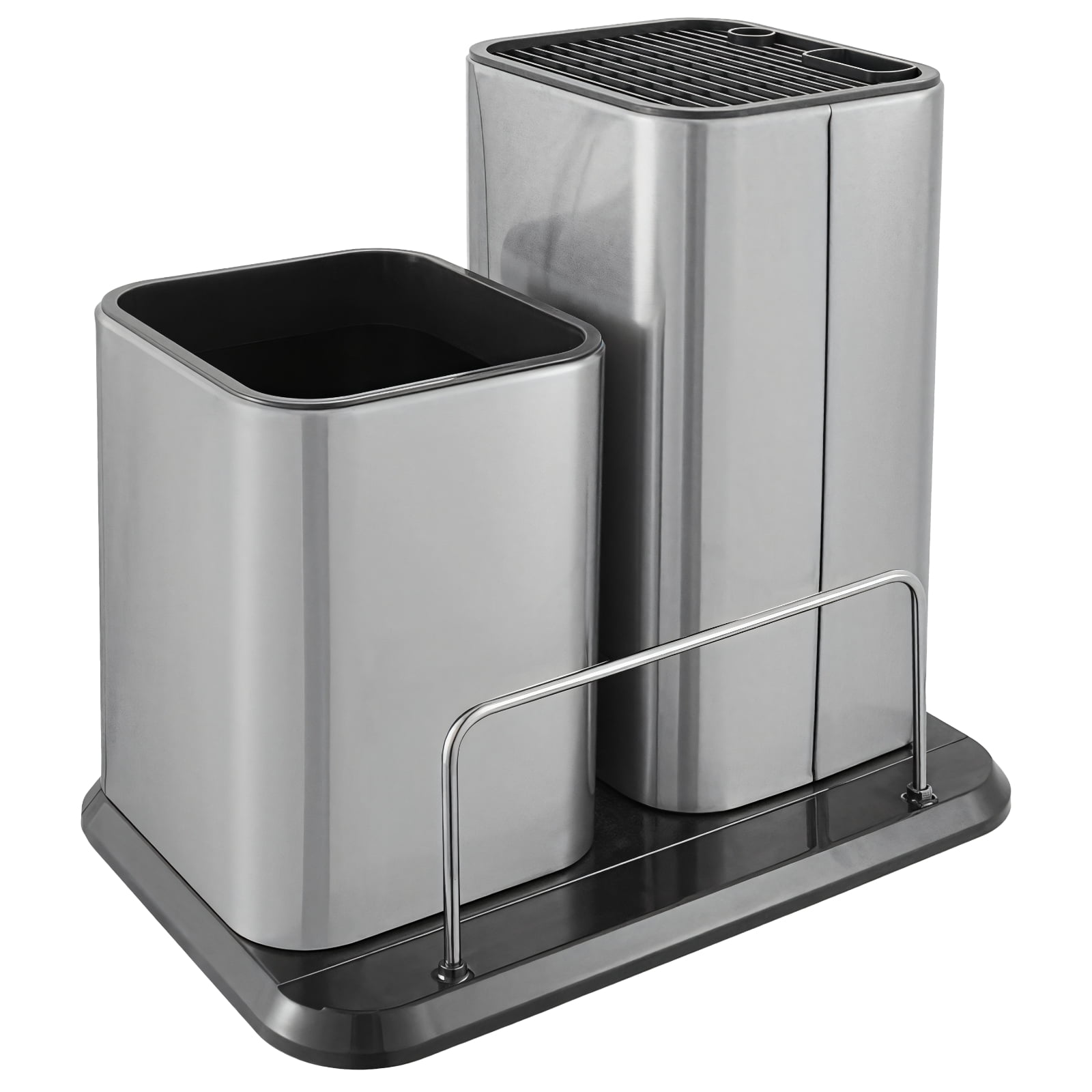 Universal Knife Holder, Stainless Steel Knife Block, Dual Slot Design ...