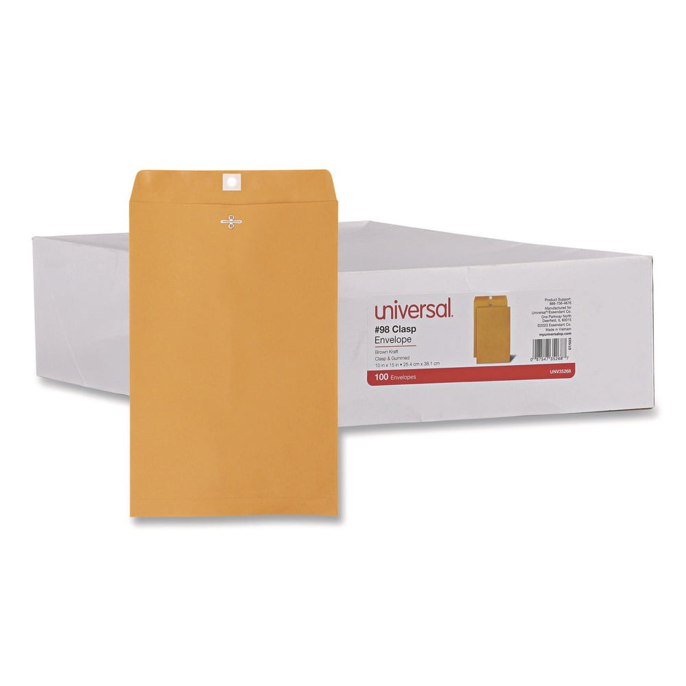 Universal Kraft Clasp Envelope, #98, Cheese Blade Flap, Clasp/Gummed ...