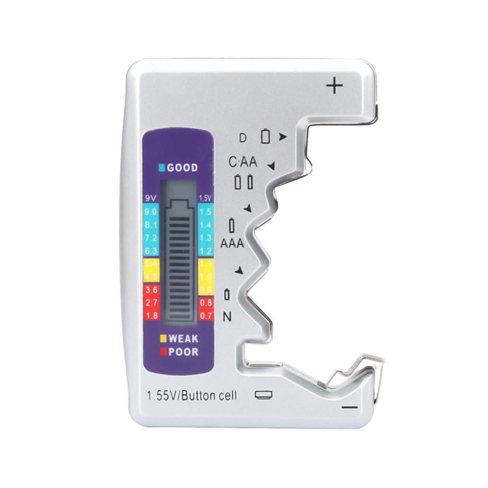 Universal LCD Digital Battery Tester Checker AA, AAA, 9V 1.5V Button ...