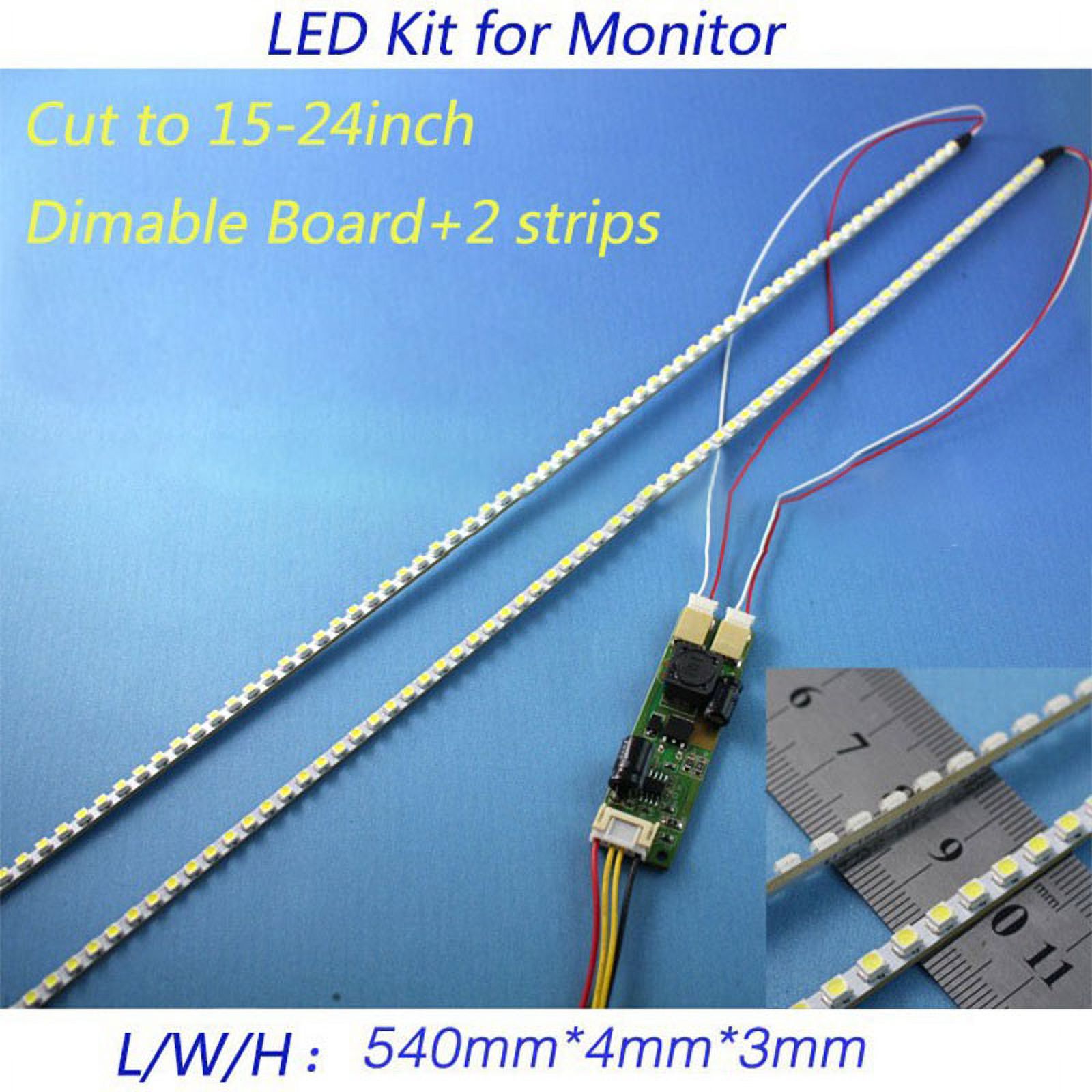 Universal LED Backlight Lamps Update Kit for LCD Monitor 2 LED Strips ...