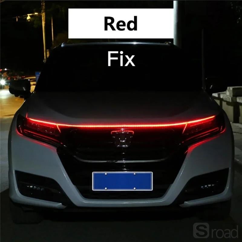 Universal LED Car Hood Light Strip, Sequential Turn Signal DRL Daytime ...