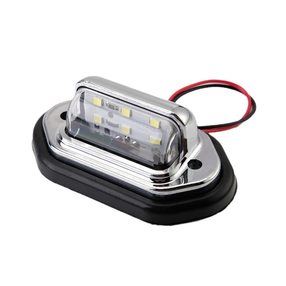 Universal LED License Plate Tag Light Lamp White For Truck SUV H RV O ...