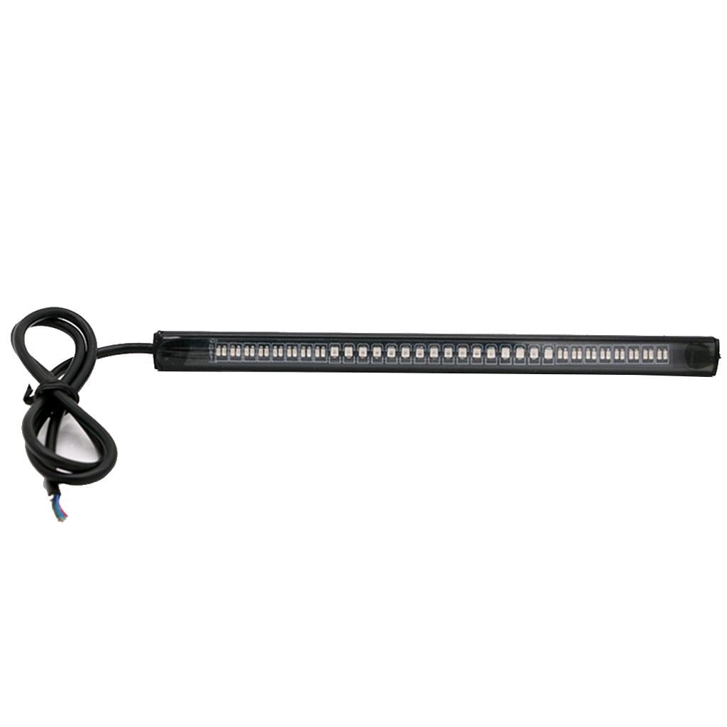 Universal LED Strip For Motorcycle Plate Tail Brake Stop Light Flexible ...