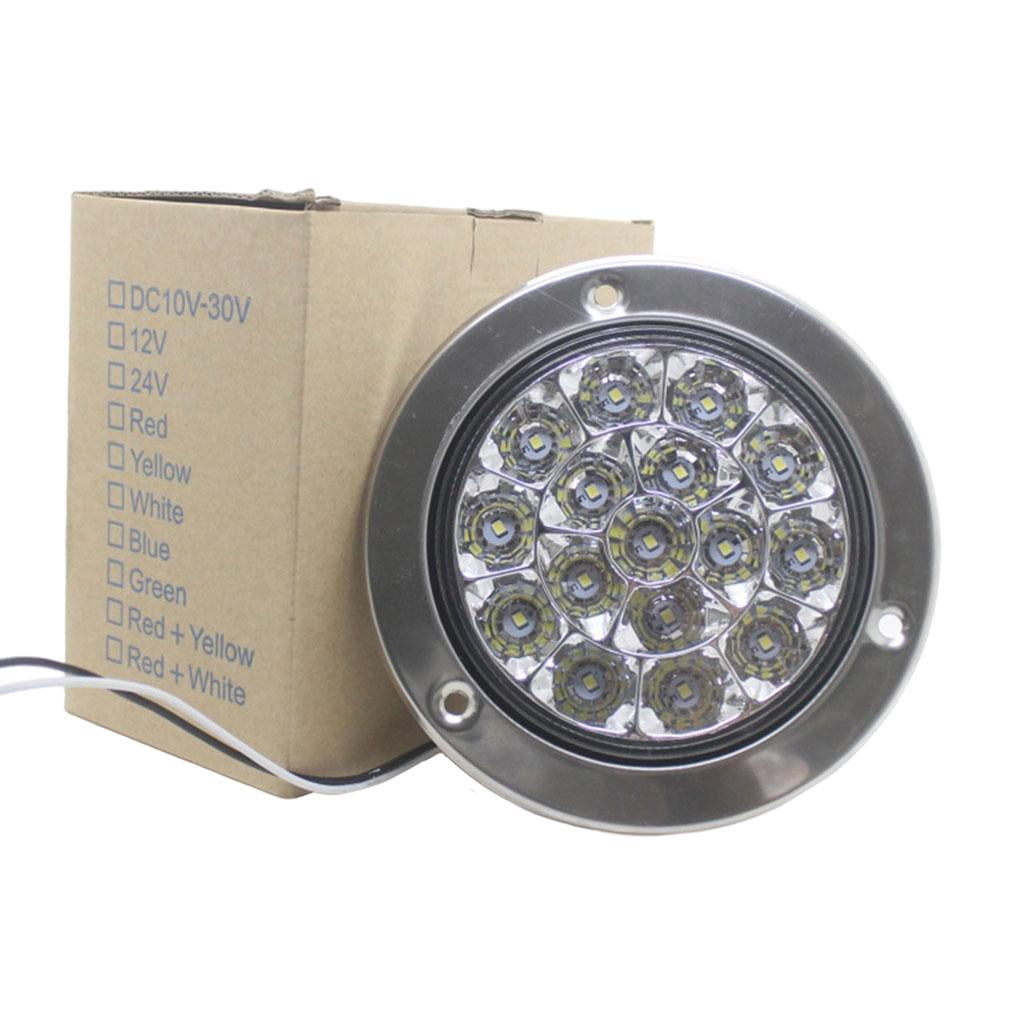 Universal LED Tail Lights 12V-24V 16 LED Rear Round Lamps Indicator ...