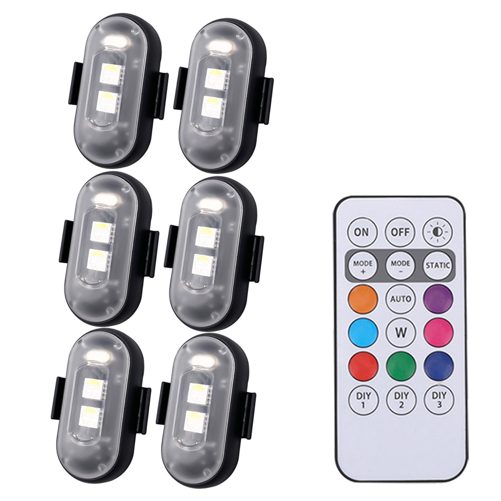 Universal LED Warning Light Multi-Color Strobe Light Motorcycle Safety ...