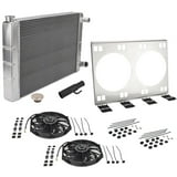 Universal LS Double Pass Radiator Kit, Dual Electric Fans, 31 In ...