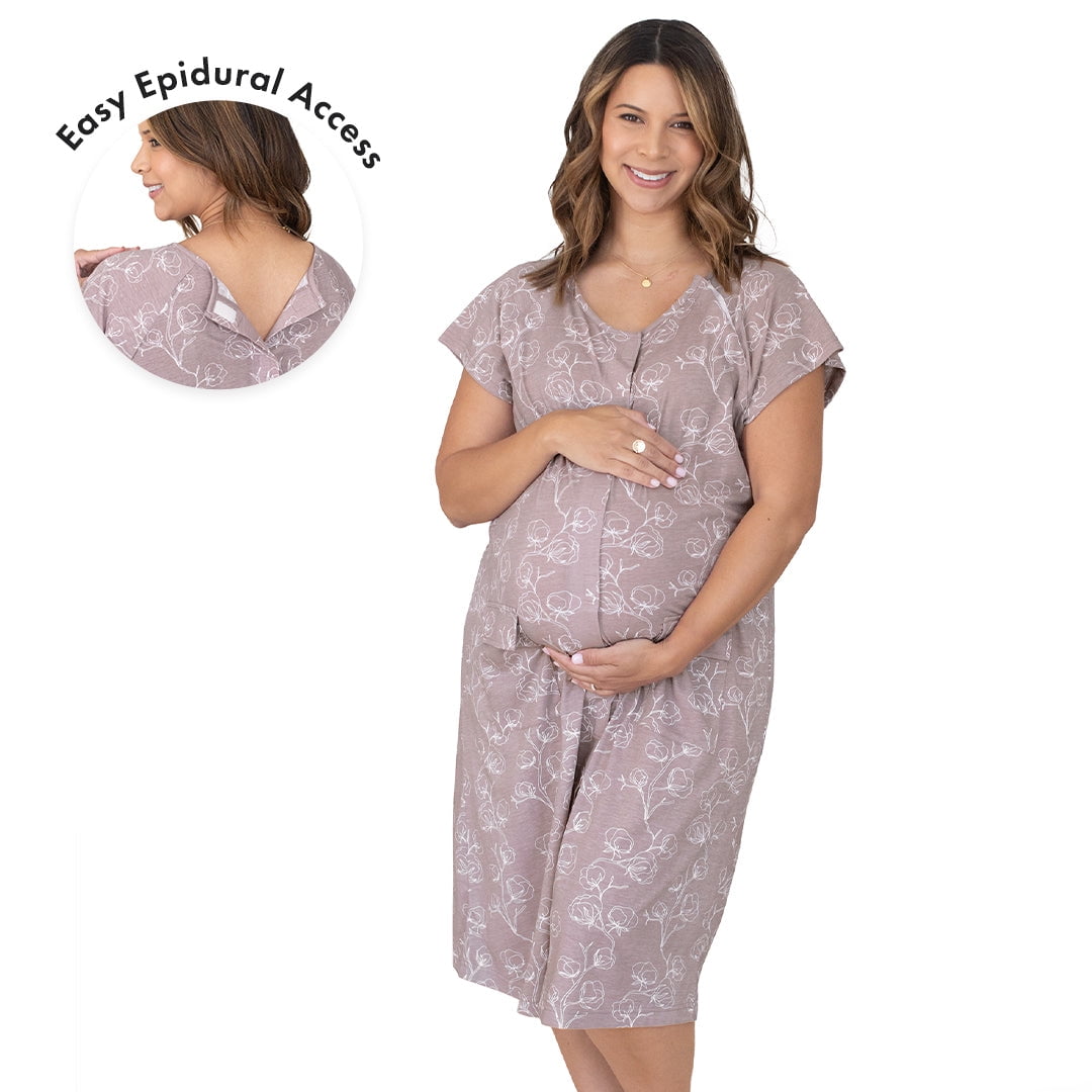 Universal Labor & Delivery Gown | Lilac Bloom - Walmart.com