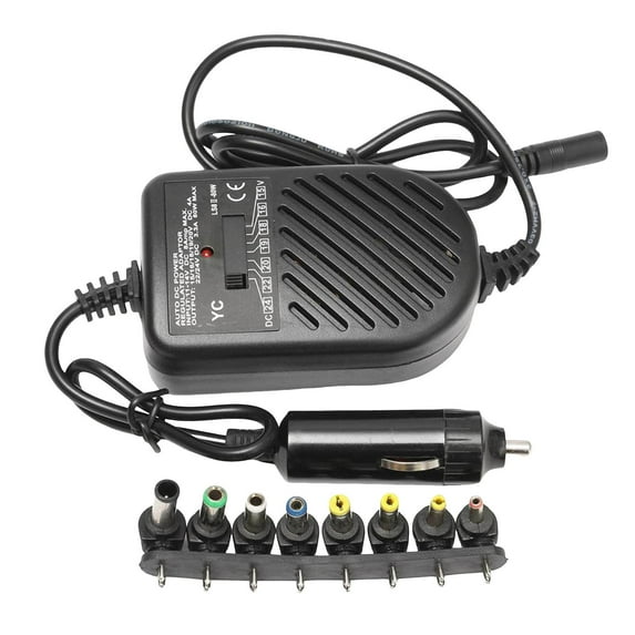 Universal Laptop Car Charger, 80W with 8 Plugs, 12V Power Supply ...