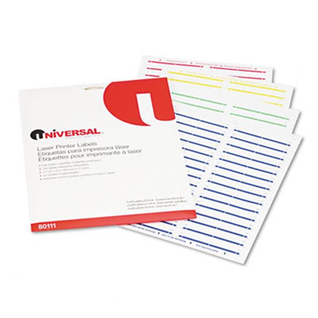 Universal Laser Printer File Folder Labels- 3-1/2 x 2/3- Assorted- 750 ...