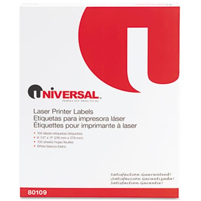 Universal Laser Printer Permanent Labels - White - 100-Box - Walmart.com