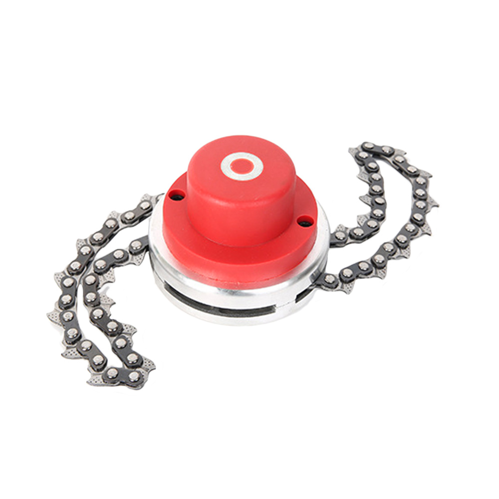 Universal Lawnmower Head with Chain Metal Brushcutter Garden Grass ...