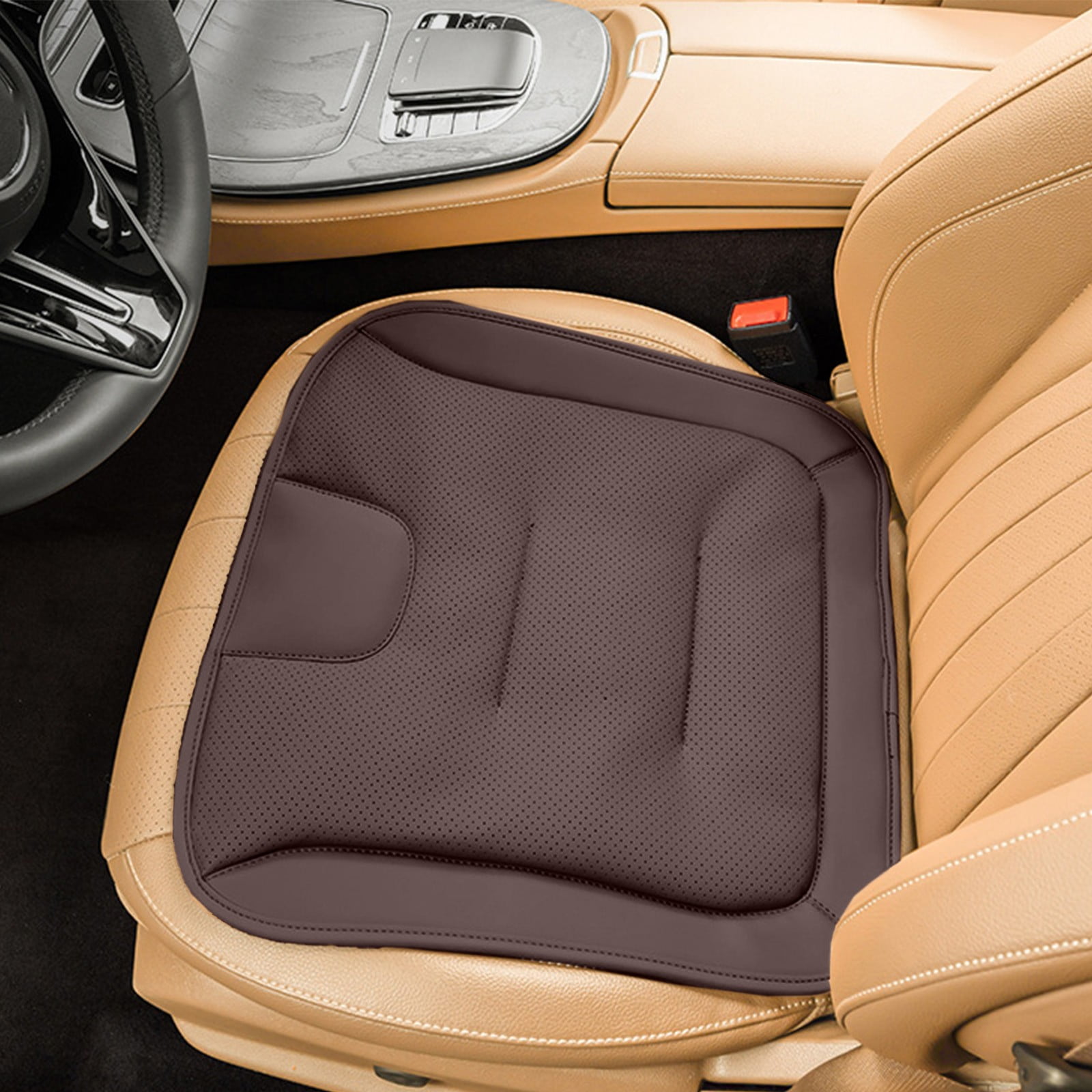 Universal Leather Seat Cushion, All-Season Comfort, Breathable Mesh ...