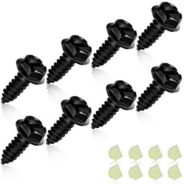 Universal License Plate Screws for Fastening License Plates, Nylon ...