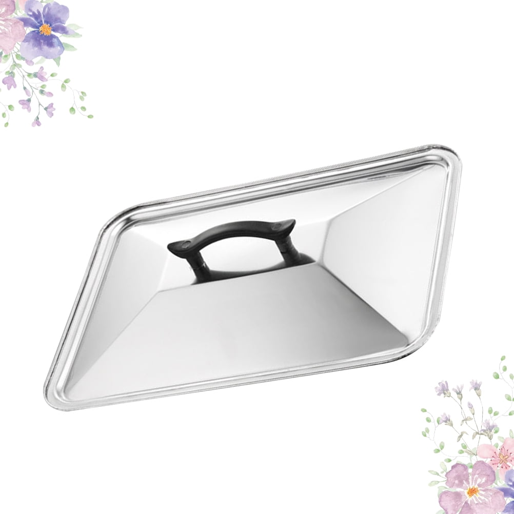 Universal Lid for Pots Pans and Skillets Rectangular Stainless Steel ...