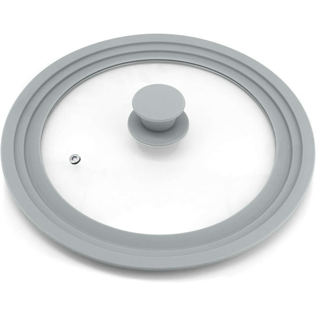 Universal Lid for Pots, Pans and Skillets, Tempered Glass with Silicone ...