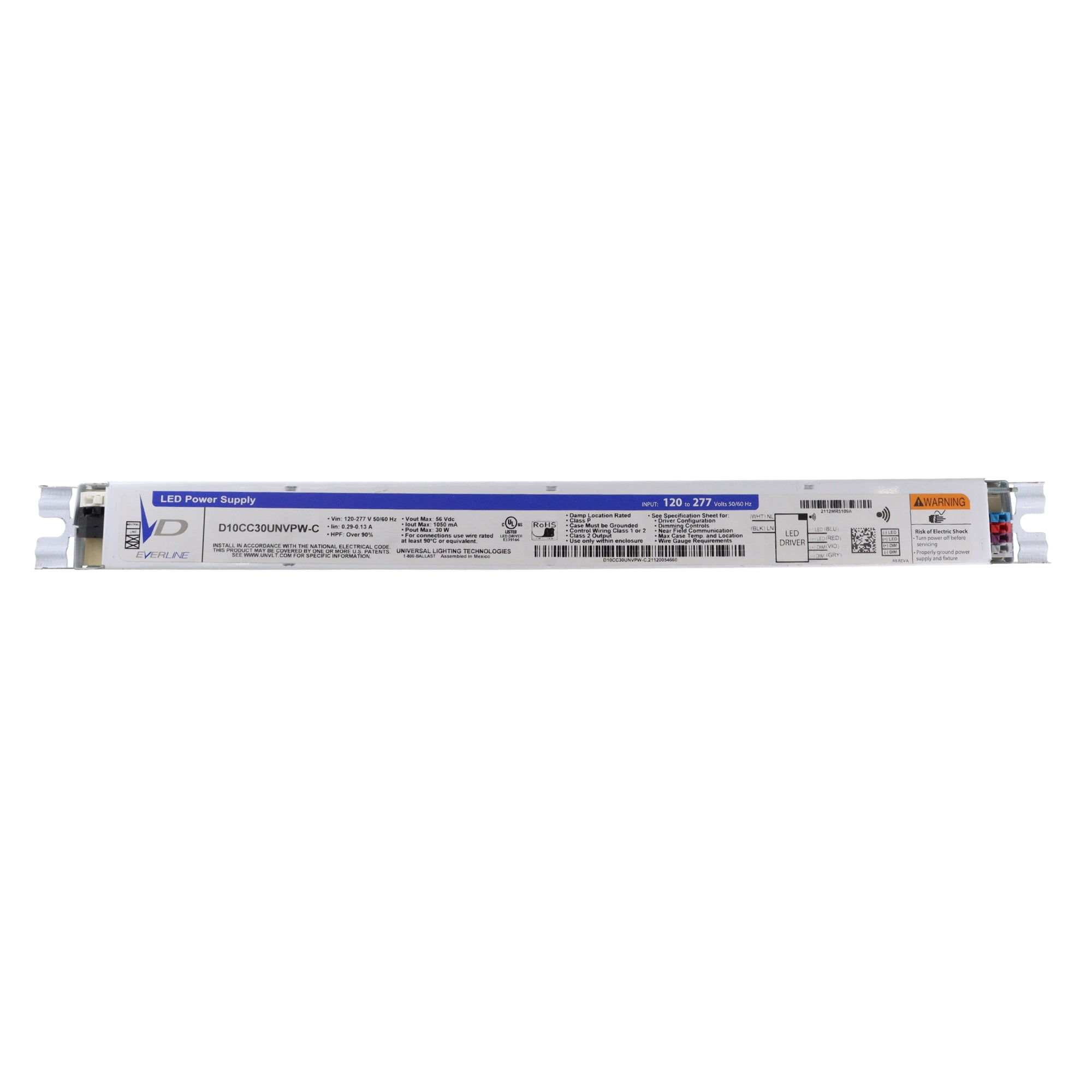 Universal Lighting Technologies D10CC30UNVPW-C Dimmable 0-10V LED ...