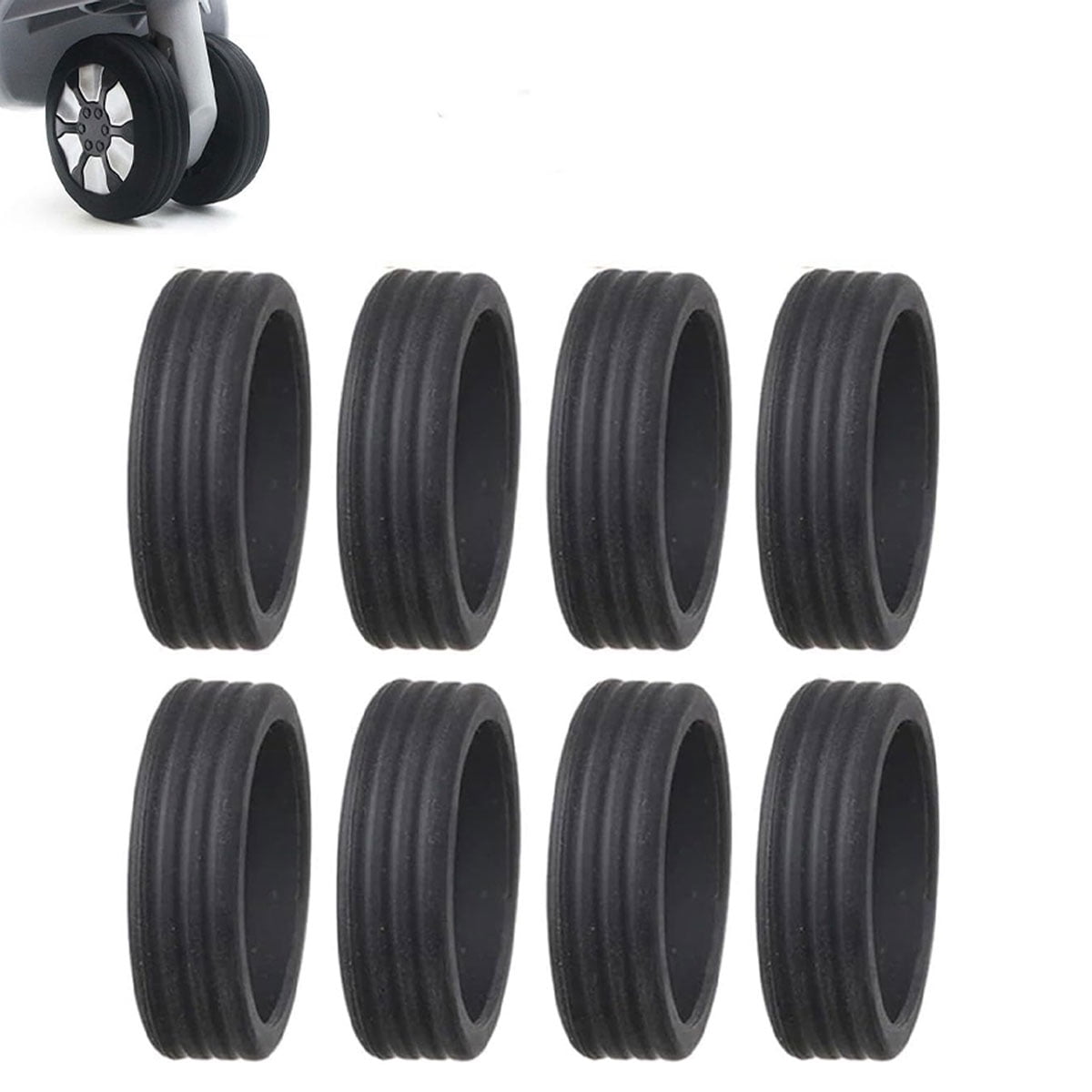 Universal Luggage Wheel Protectors, Set of 8, for 8-Spinner Suitcases ...