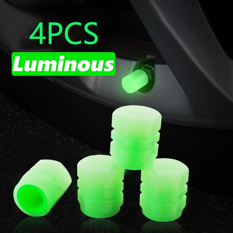 Universal Luminous Valve Caps Night Glowing Car Tyre Decor For Plugs ...