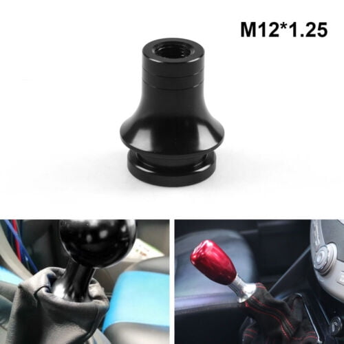 Universal M12x1.25 Thread Black Aluminum Manual Shift Knob Boot ...