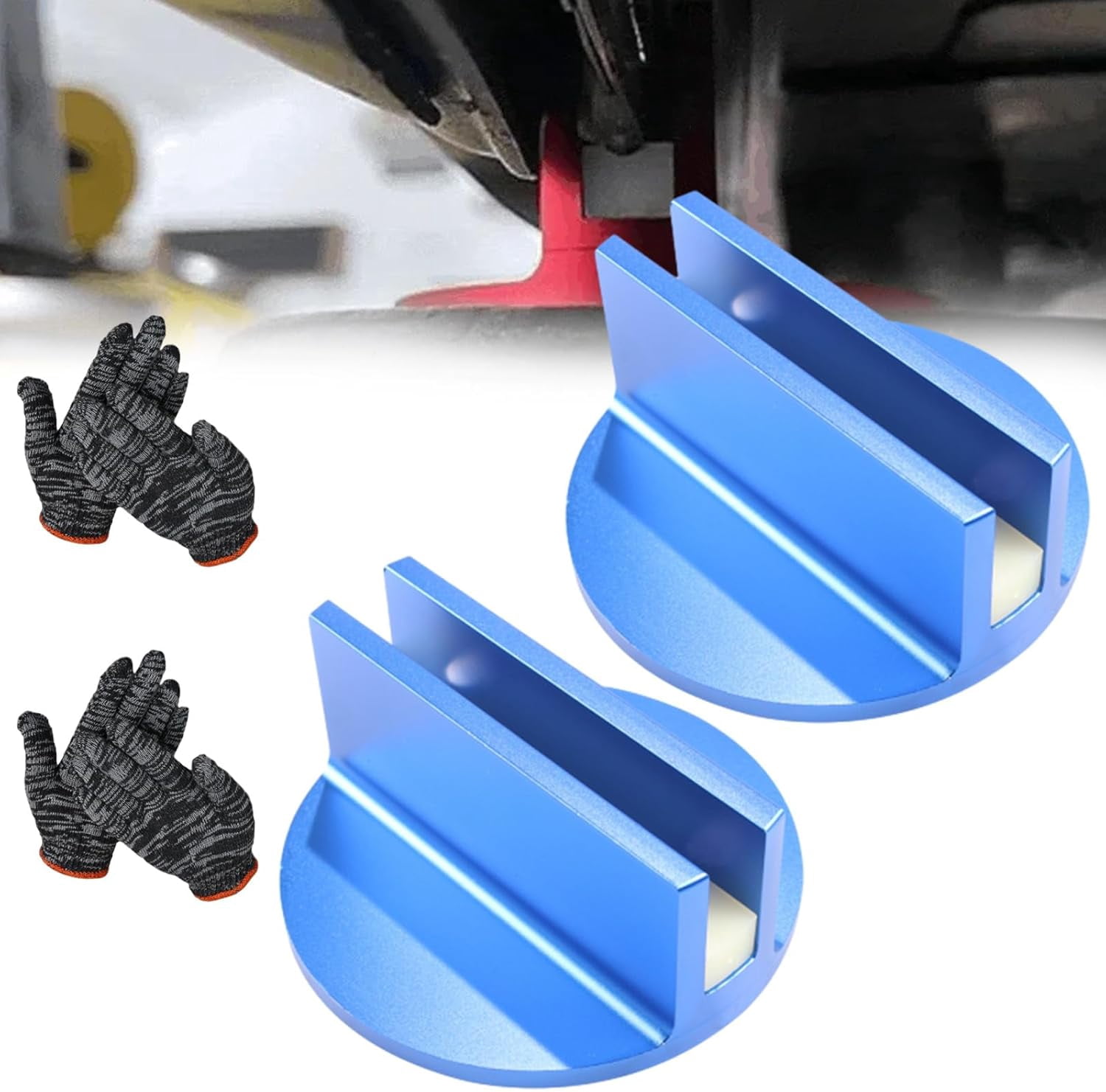 Vehicle Lift Protection 4-Pack Magnetic Jack Pad Adapters - Aluminum ...