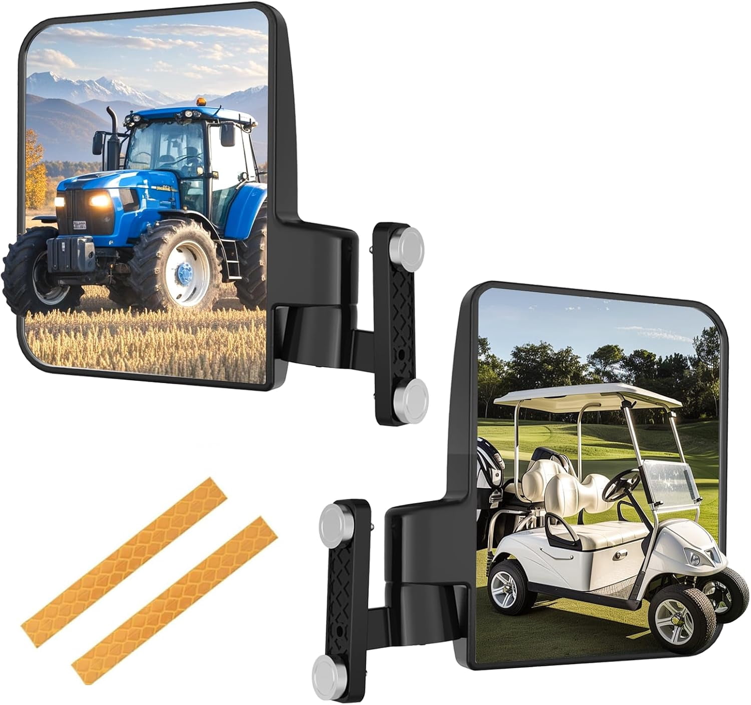 Universal Magnetic Side Mirrors for Golf Cart, Tractors, Forklifts ...