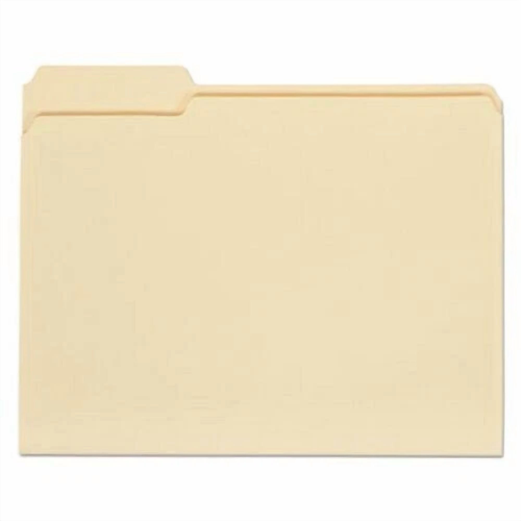 Universal Manila File Folders, 1/3 Cut Assorted, Top Tab, 100 Folders ...