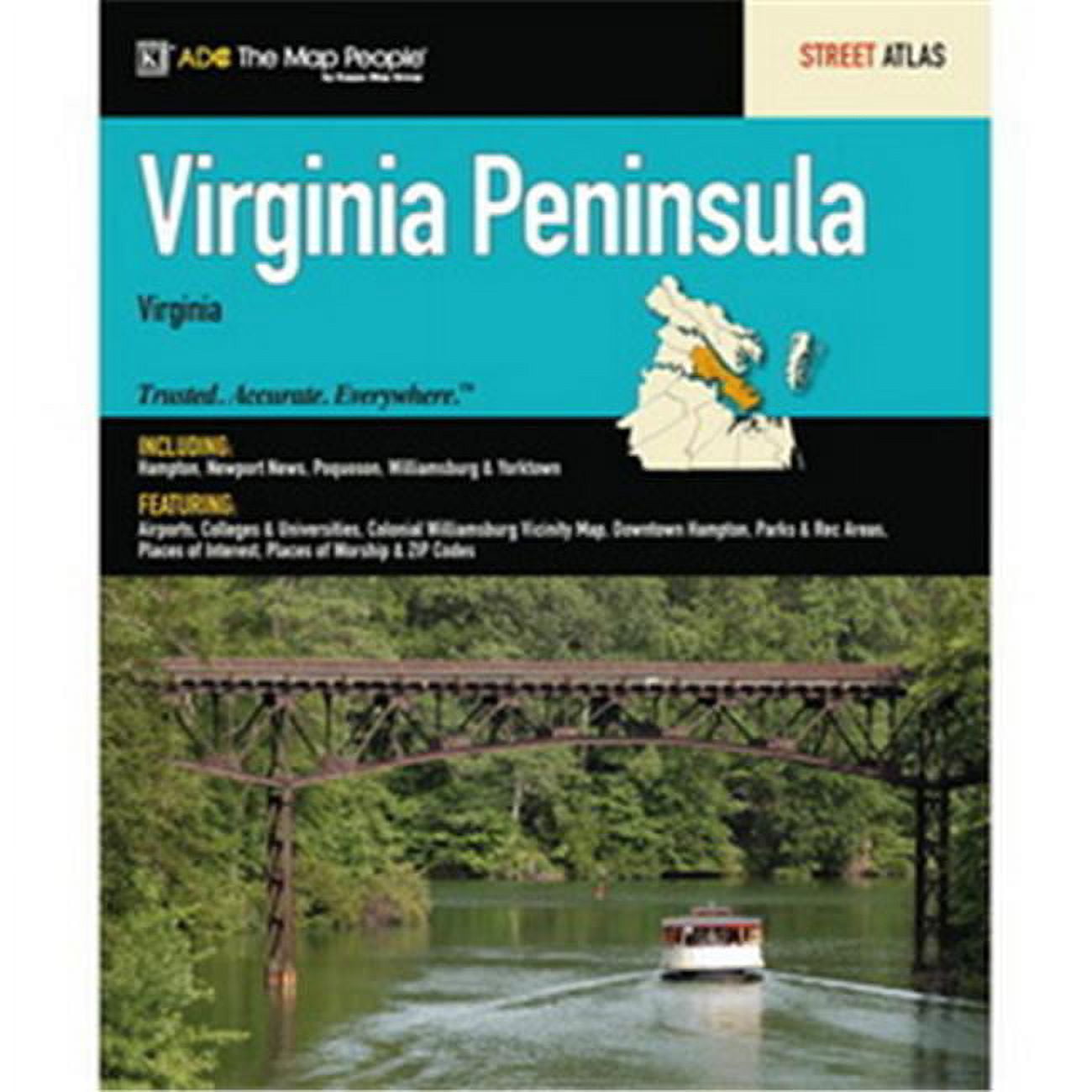 Universal Map 12571 Virginia Peninsula Atlas - Walmart.com