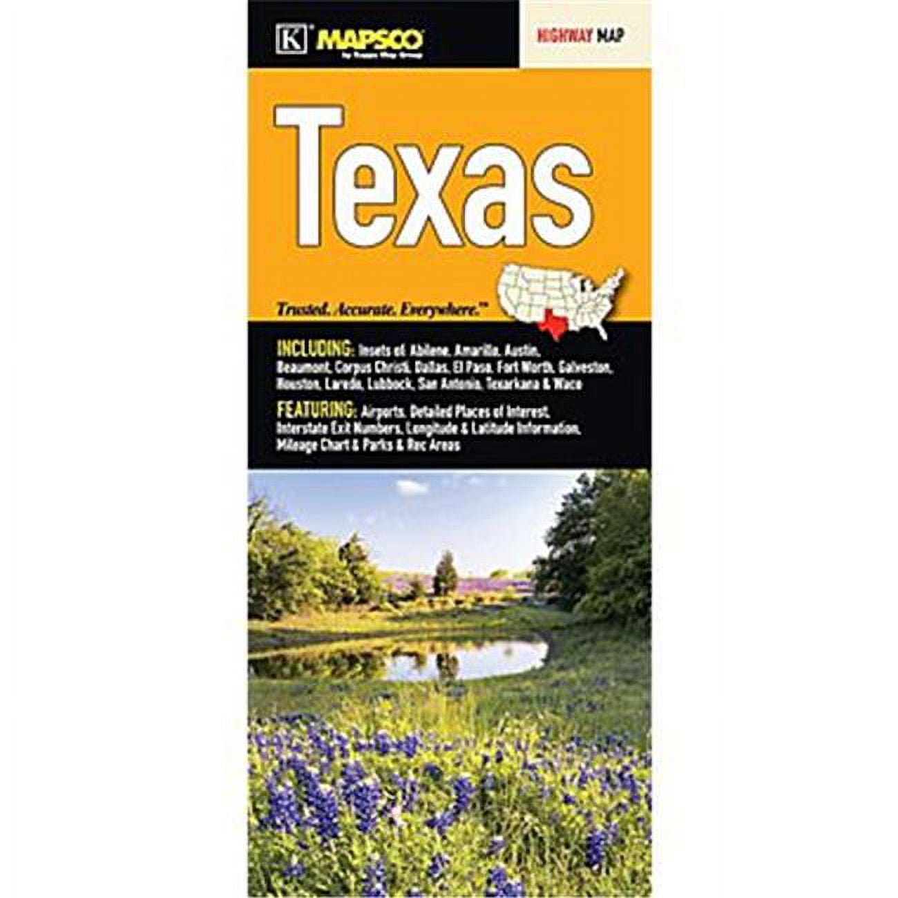 Universal Map 14952 Texas Fold Map - Walmart.com