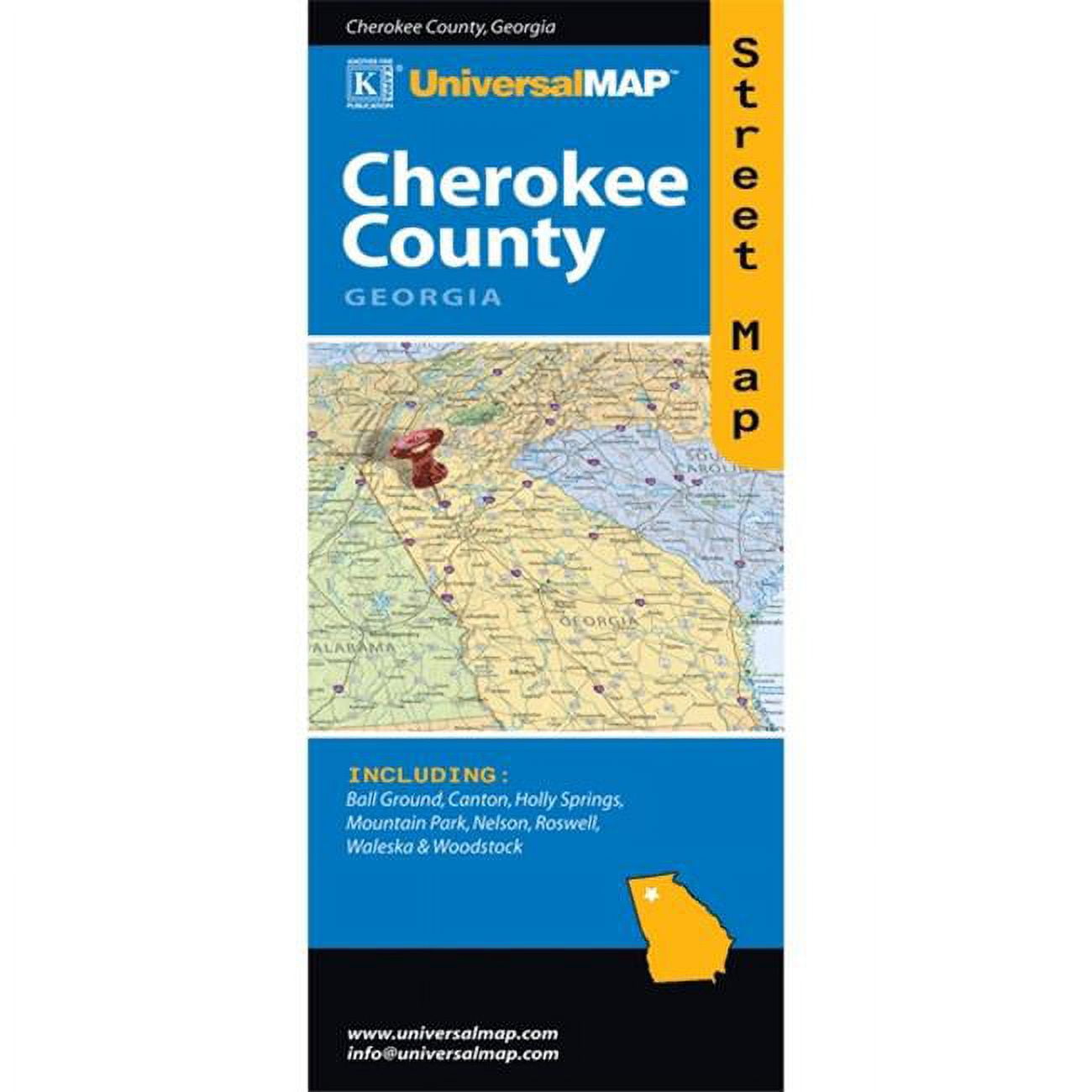 Universal Map 76255813 Cherokee County GA - Walmart.com