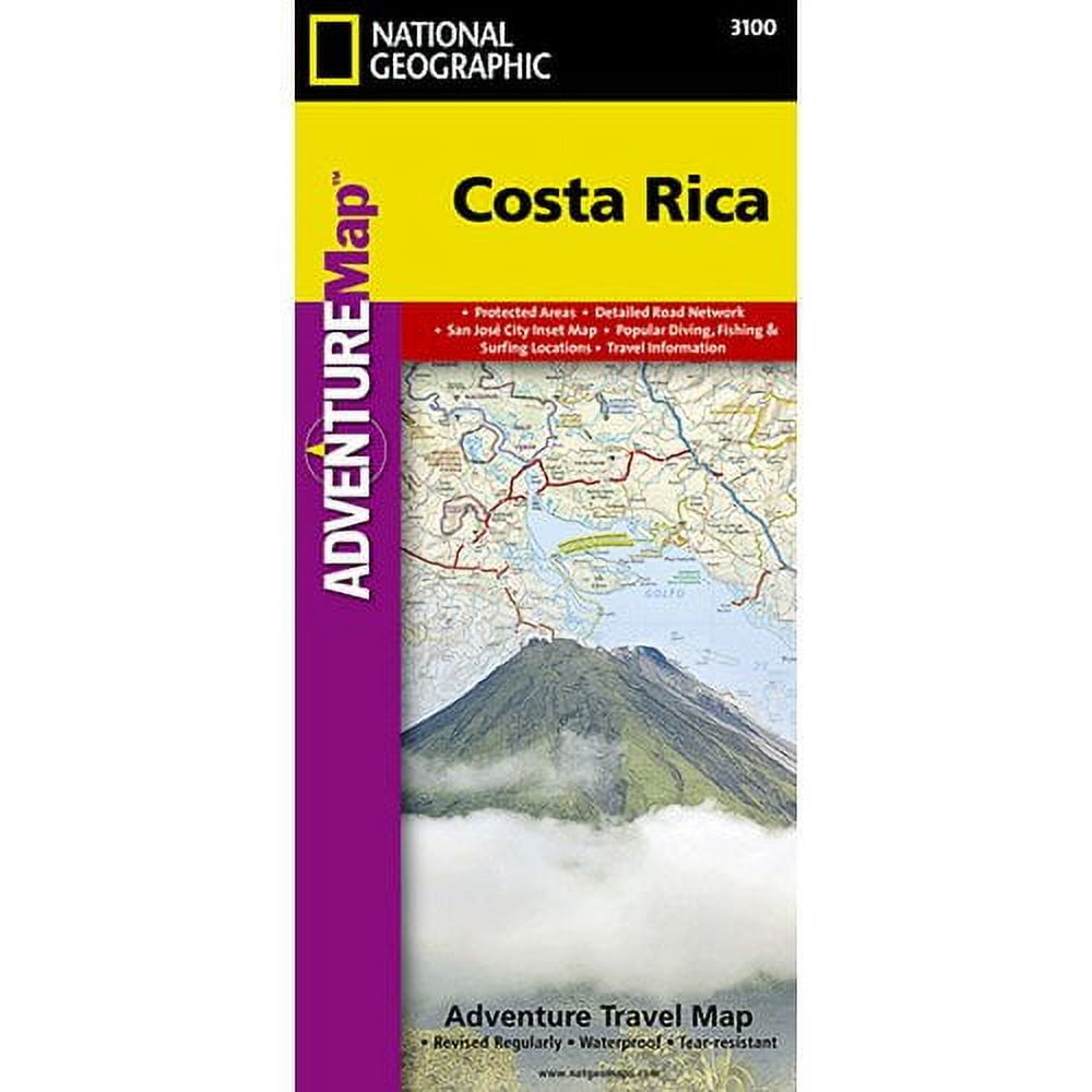 Universal Map Costa Rica Adventure Map - Walmart.com