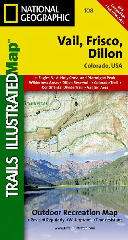 Universal Map Vail/Frisco/Dillon Colorado Map - Walmart.com