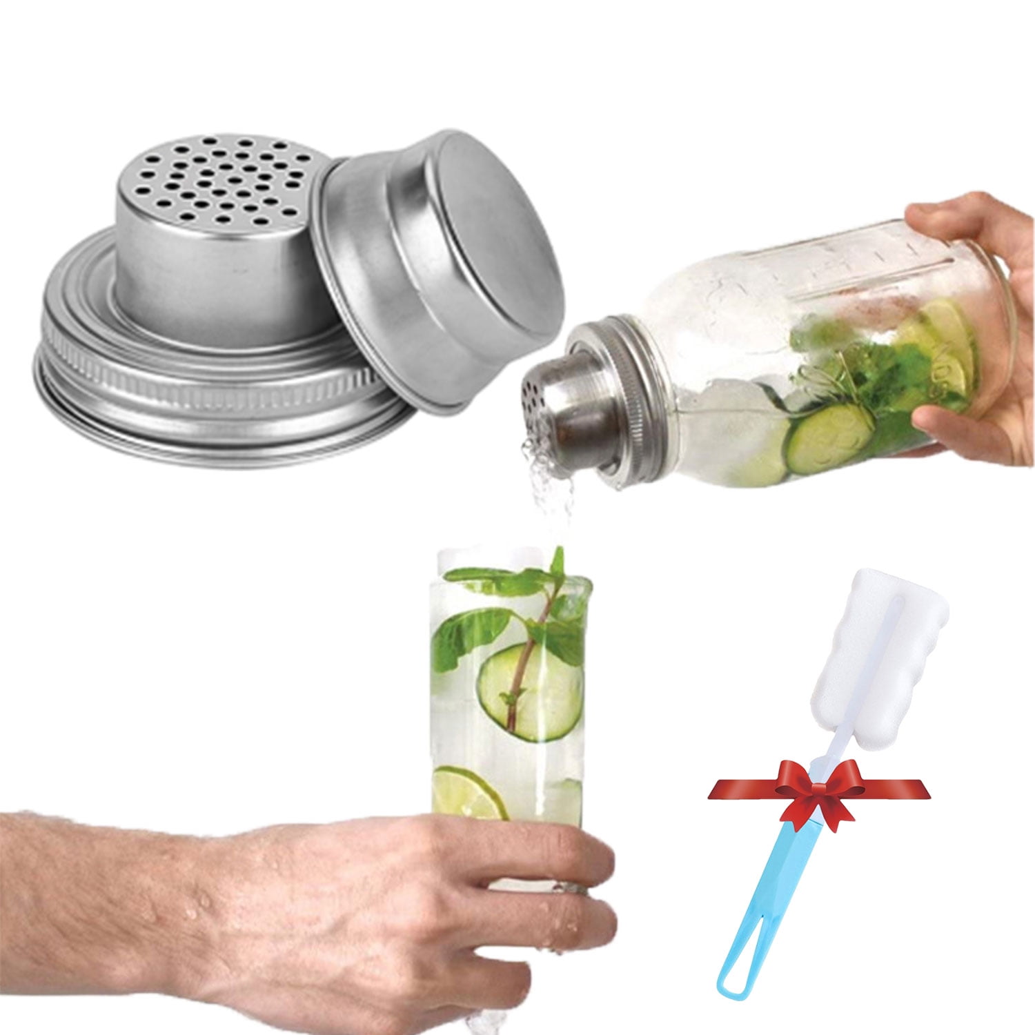 Universal Mason Jar Shaker Lids, 316 Stainless Steel Universal Mason ...