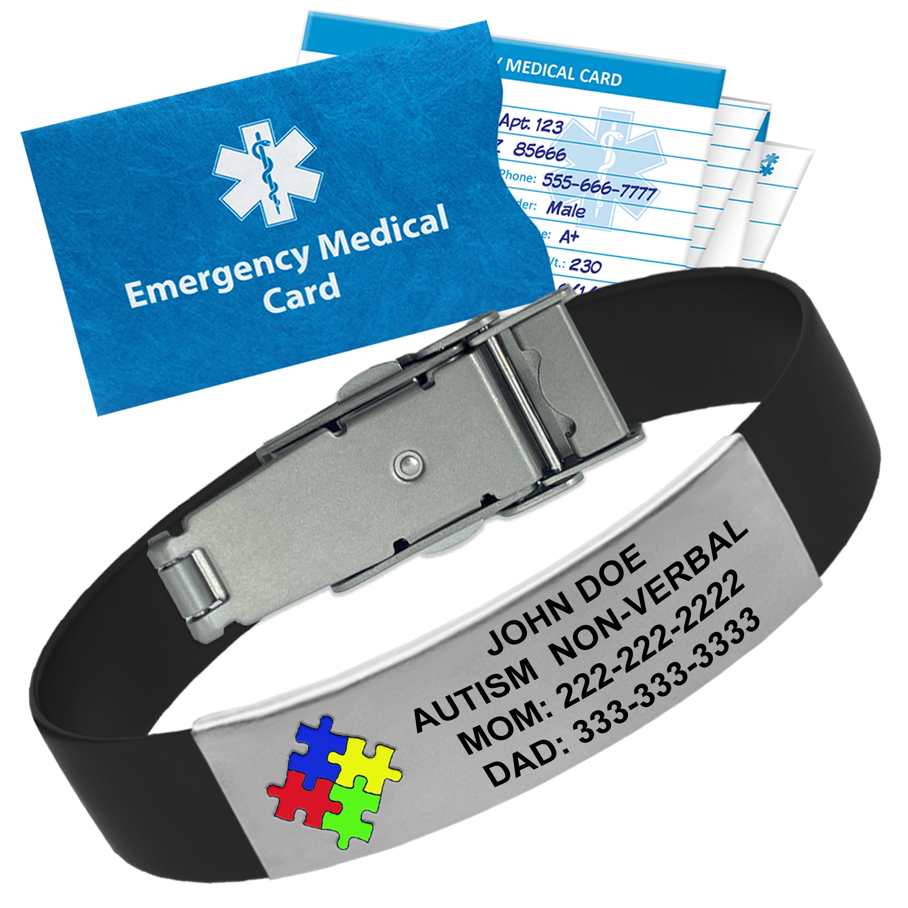 Universal Medical Data Autism Customizable Engraved Hypoallergenic ...