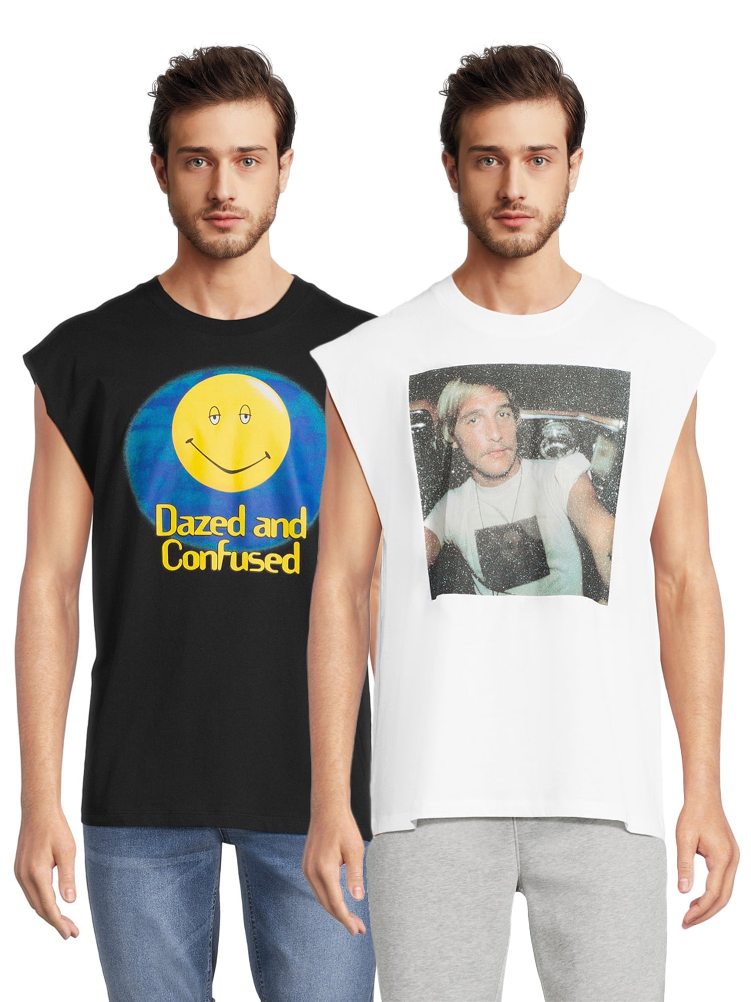 Universal Men's & Big Men's Dazed and Confused Smiley Graphic Tank Top ...