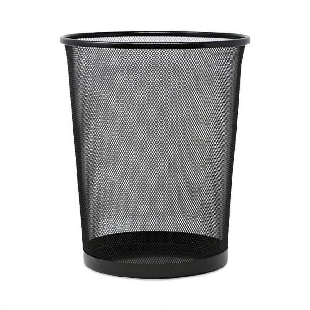 Universal Mesh Office Wastebasket, Steel Mesh 18 Qt, Black | Bundle of ...