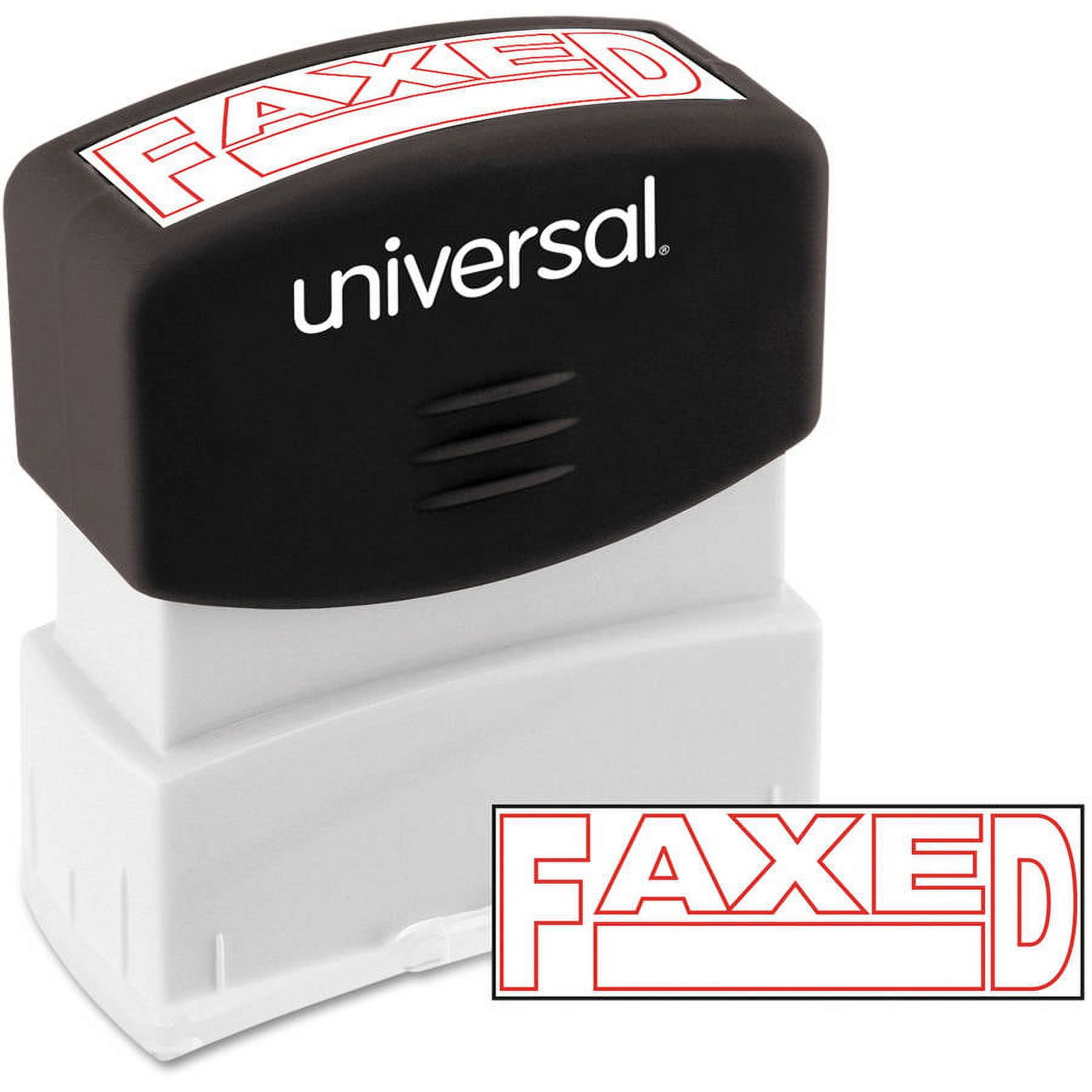Universal Message Stamp, FAXED, Pre-Inked One-Color, Red, 2-Pack ...