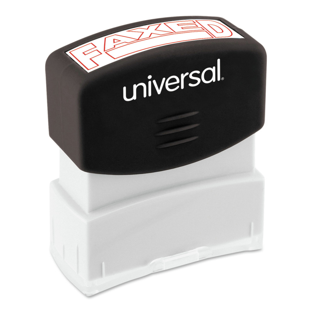 Universal Message Stamp, FAXED, Pre-Inked One-Color, Red -UNV10054 ...
