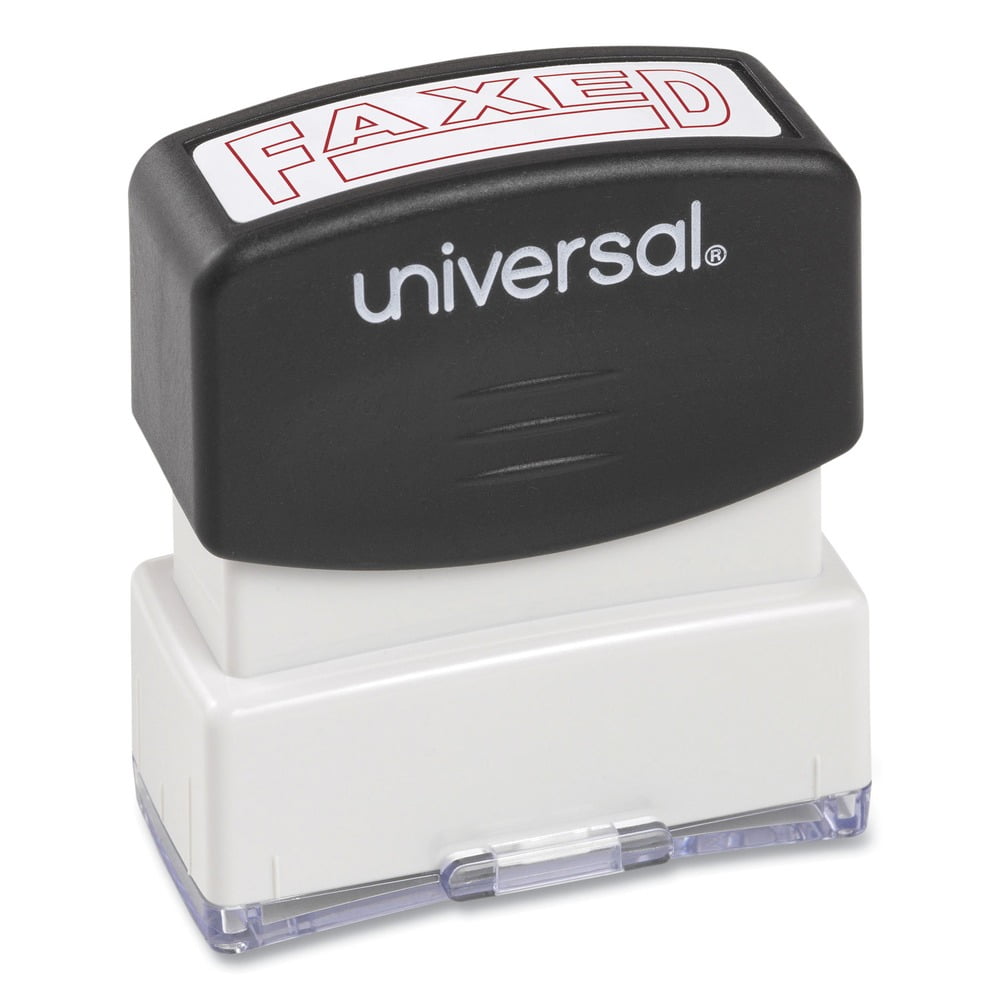 Universal Message Stamp, FAXED, Pre-Inked One-Color, Red -UNV10054 ...